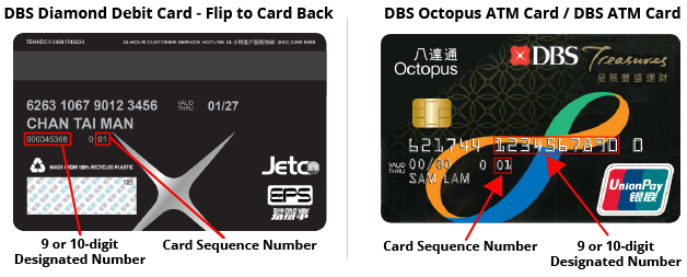 DBS Debit Card or ATM Card Acknowledgement